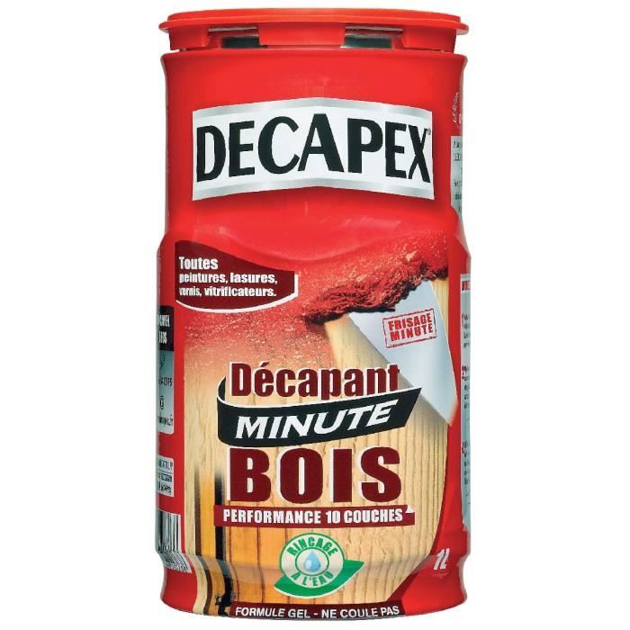 Décapant minute bois Decapex - Bidon 1 l - Cdiscount Bricolage