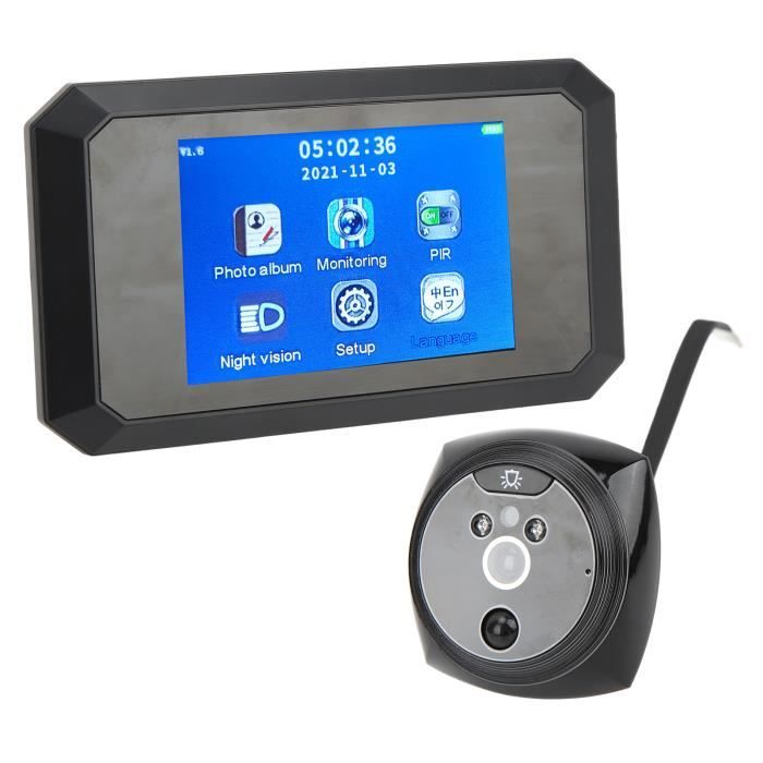 EJ.life visionneuse de porte intelligente Sonnette numérique de 3,5 ...