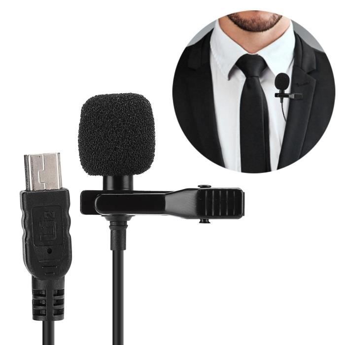 Garosa Mini microphone DSLR Caméra Mini Collier Clip Condensateur ...