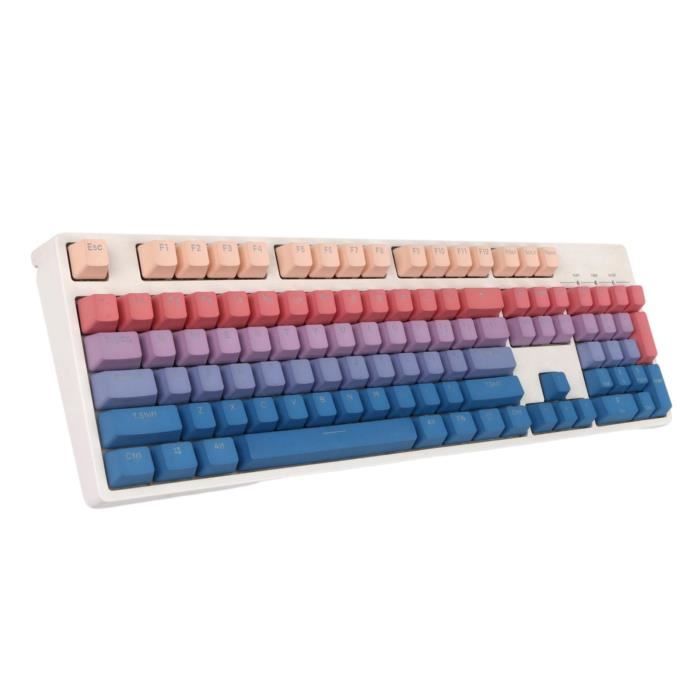 104Key PC Gaming Mécanique Clavier Keycaps PBT Keycaps Antipoussière ...