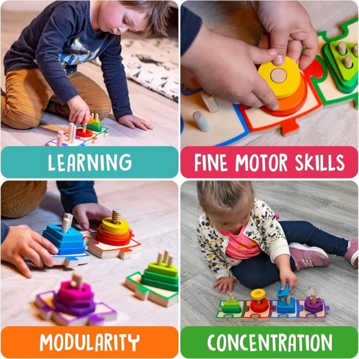 MAX AND LEA - SHAPEBOARD - Puzzle en Bois Éducatif pour Trier Les ...