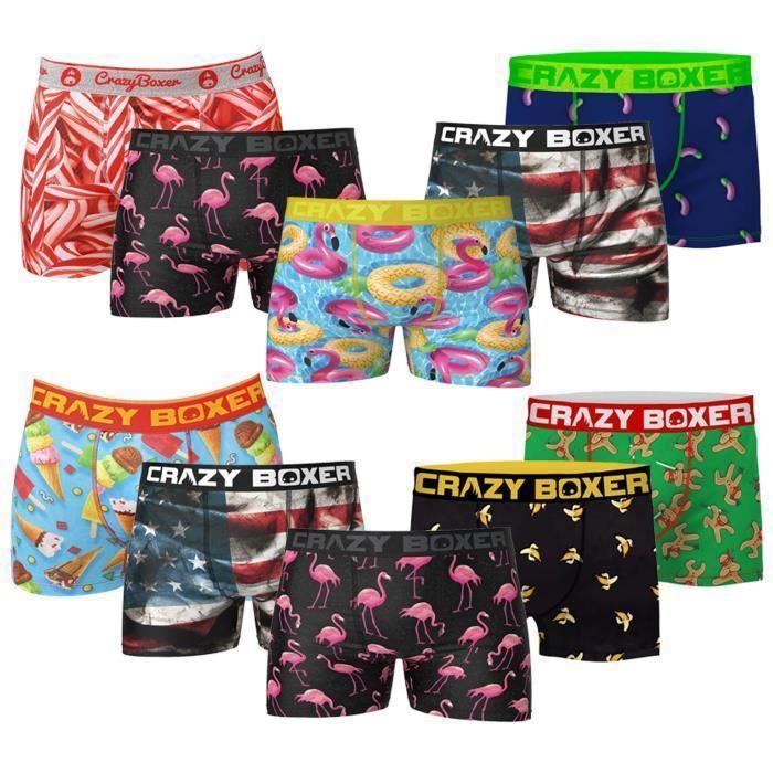 Boxers microfibre - CRAZY BOXER - Lot de 10 - Multicolore - Confort et ...