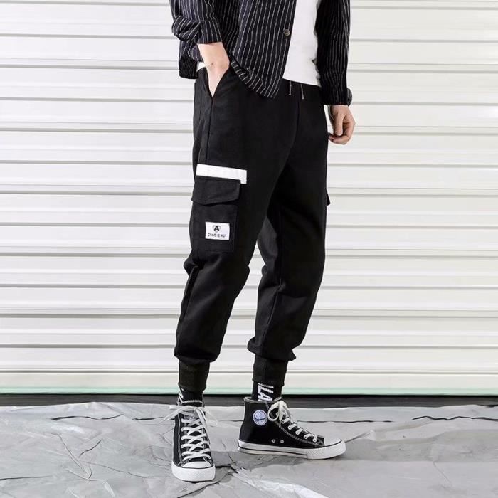 Pantalon de jogging Cargo noir pour hommes - Respirant - Multisport K998_black_46 - Cdiscount ...