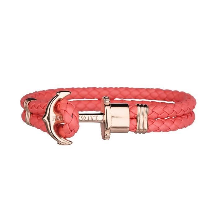 Bracelet - PAUL HEWITT - Cuir Rose - Femme - Or Rose - Élégant et ...