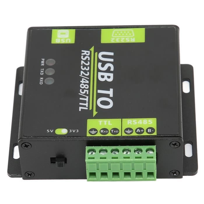 Qiilu Convertisseur d'isolement USB vers RS232/485/TTL Convertisseur d ...