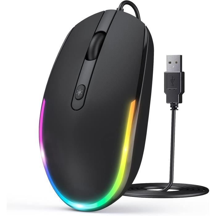 Souris Filaire Pc Avec Câble, 1600 Dpi Usb Mouse Filaire Pour ...