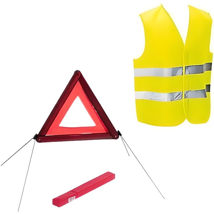 Kit sécurité voiture homologué gilet et triangle de signalisation ...