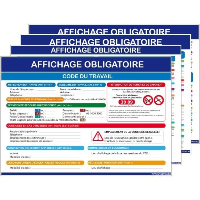 Affichage Obligatoire Entreprise Les Affichages Obligatoires En