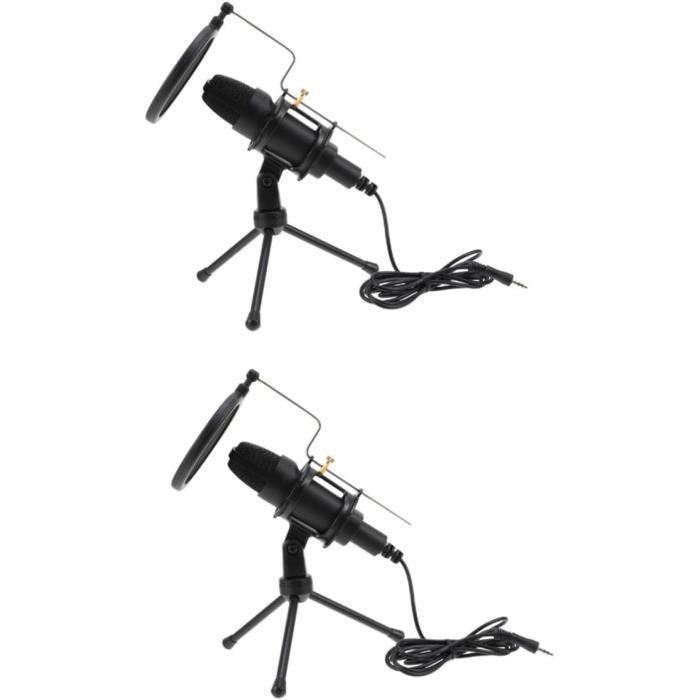 Micro Filaire 2 Ensembles Microphone À Condensateur Micro-Cravate ...
