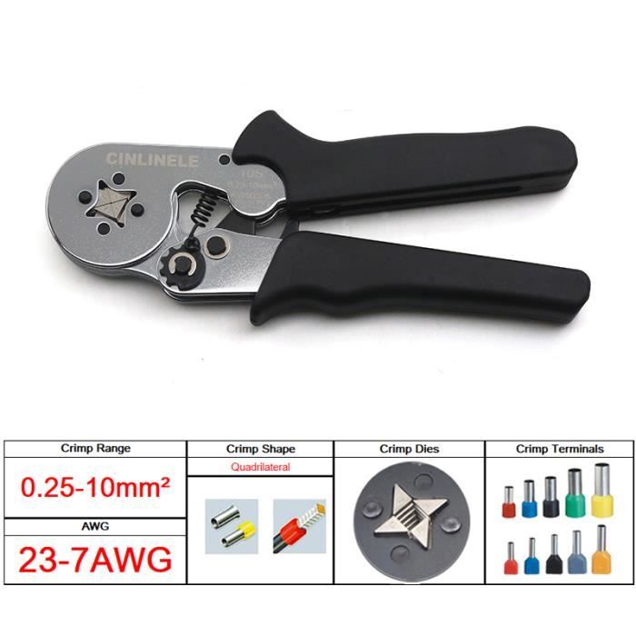 PINCE DE SERRAGE,10SB--Pince à sertir pour Tube quadrirotor, outils à main HSC8, 6 6 0.25 6mm 23 ...