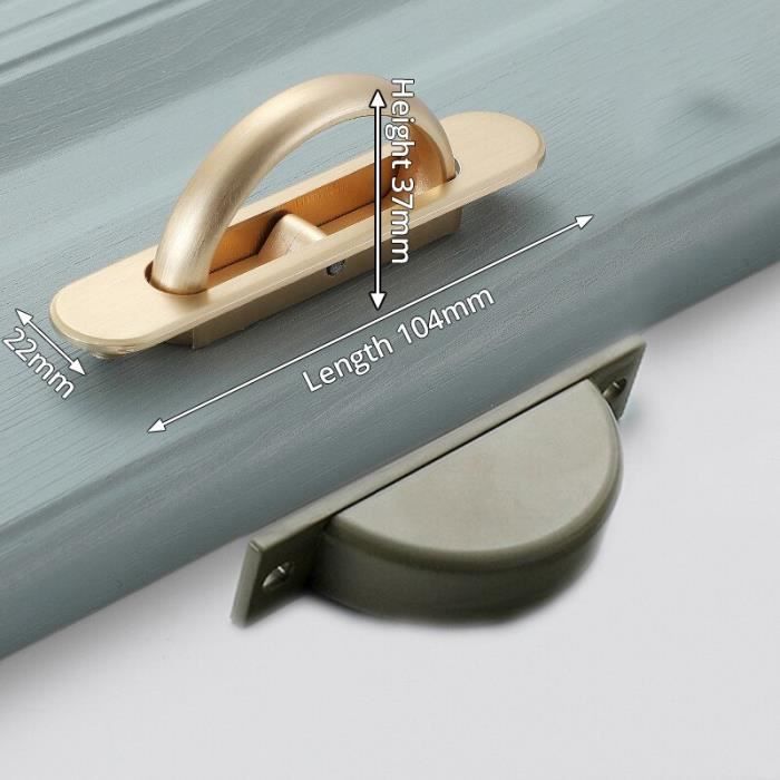 Pearl Gold Cover -KAK – poignée de porte encastrée en alliage de Zinc ...