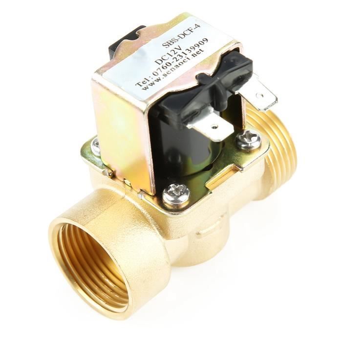 Électrovanne en laiton, DN20 G3/4 Électrovanne d'eau électrique pilotée ...