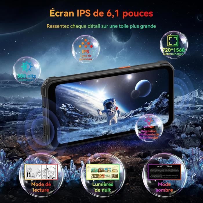 Téléphone Portable Incassable - BLACKVIEW - BV5300Plus - Android 13 - 6 ...