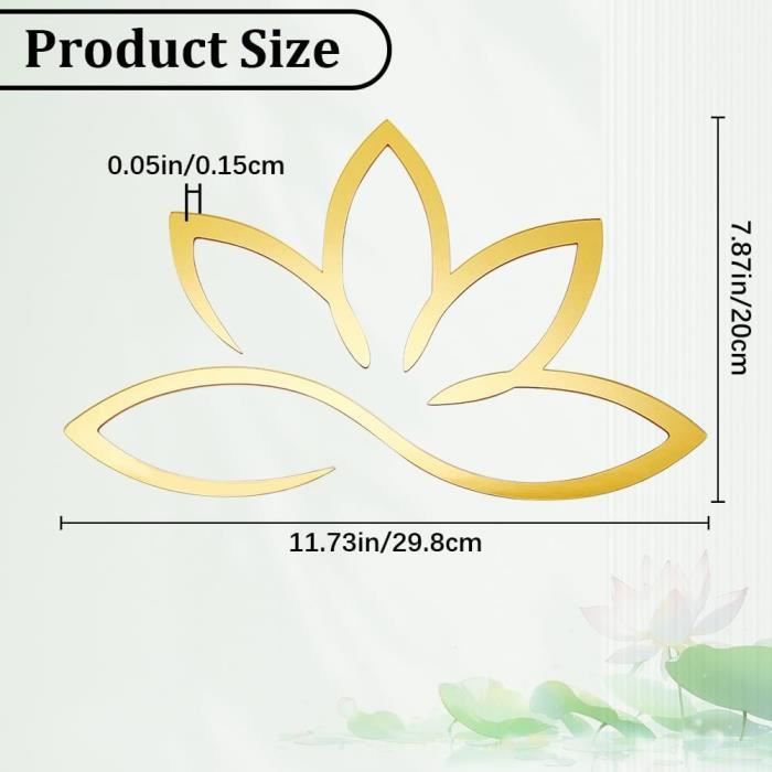 Lotus Acrylique Miroir Stickers Muraux Fleur 3D Miroir Stickers Miroir ...