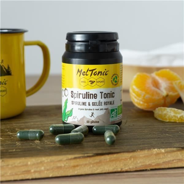 Boîte de 60 gélules complément alimentaire bio Spiruline Meltonic ...