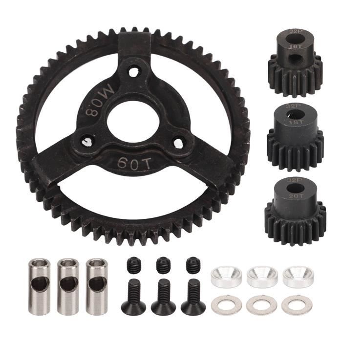 Ensemble d'engrenages RC 60T Spur Gear et 16T 18T 20T Pinions Gear RC ...