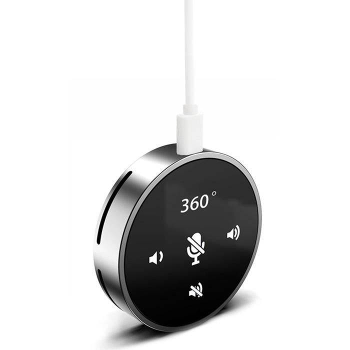 Microphone de conférence USB Haut-parleur Micro omnidirectionnel à 360 ...