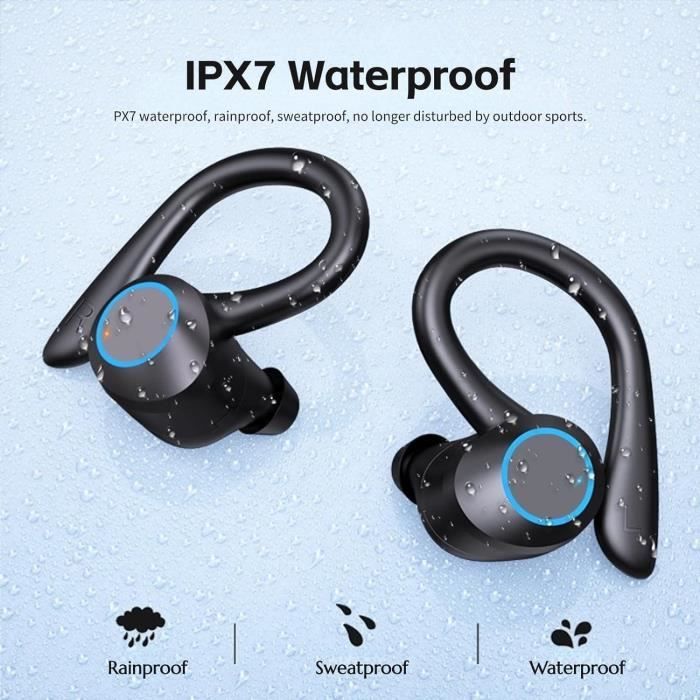 Écouteurs Bluetooth Étanches Stéréo Antibruit Écouteurs Sans Fil Avec ...