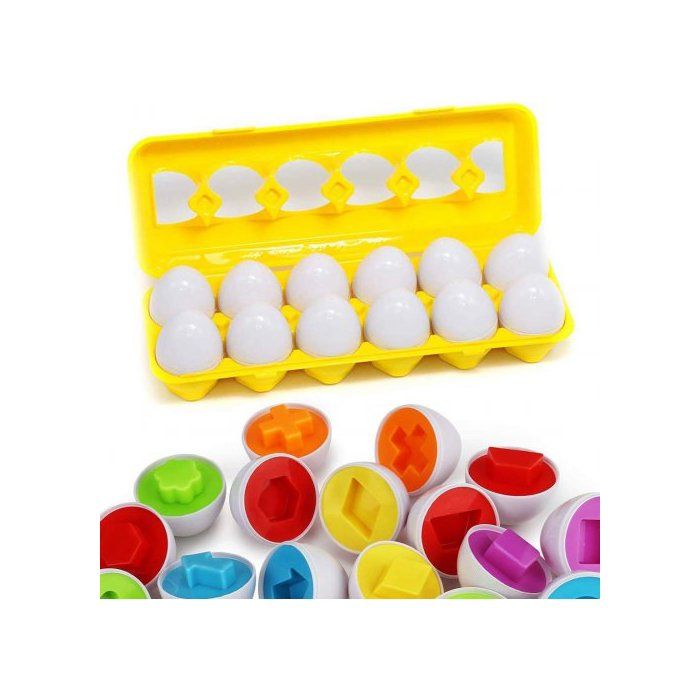 Jouet 1er Age Pack 12 oeufs forme et couleur - Puzzle - Educatif - Tri ...