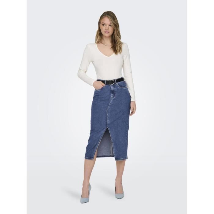 Jupe en jean femme Only Siri Medium blue denim - Cdiscount Prêt-à-Porter