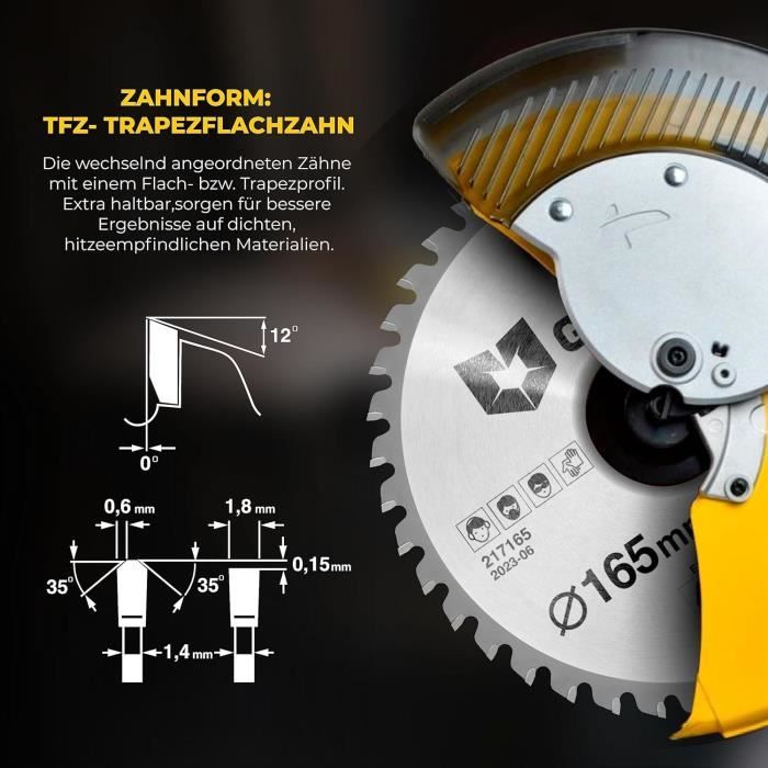 Lame Scie Circulaire 165 X 20 Mm - Disque Tronçonnage Pour Métal ...