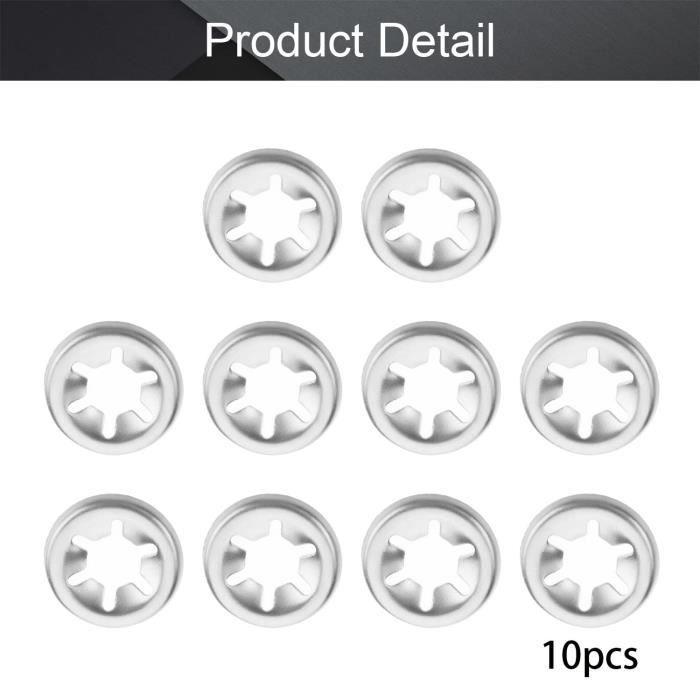 Lot De 10 Rondelles Starlock À Dents Internes De 10X19 Mm, Kit D ...