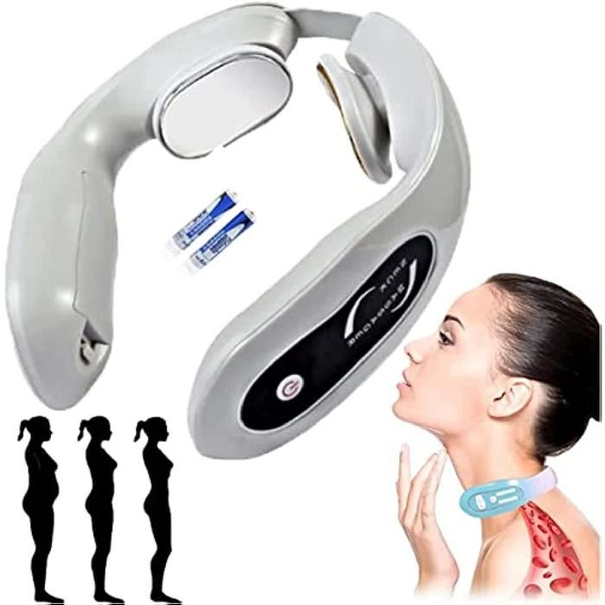 Appareil de Massage lymphatique des Points d'acupuncture du Cou EMS ...