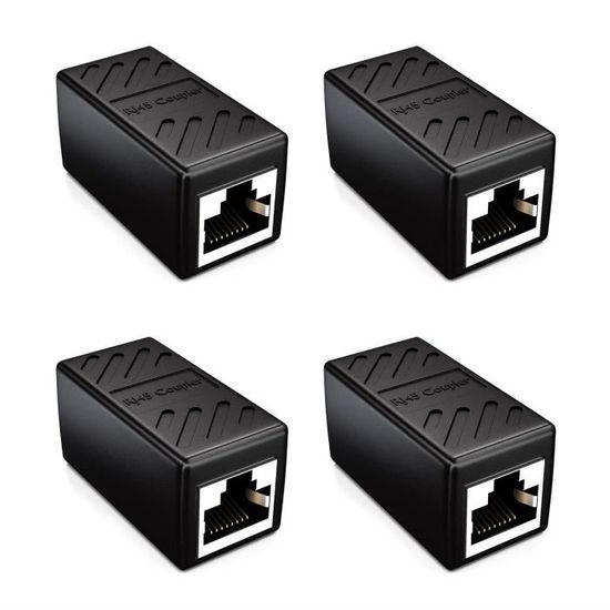 4x CAT6 Coupleur Connecteur de Câble Câbles de Réseau Câble Patch Câble ...