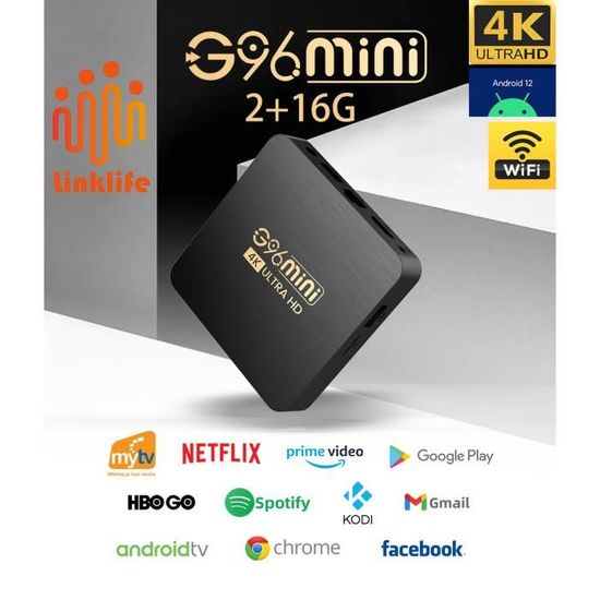 Android tv box tv android 12 G96mini Smart TV BOX Wifi BT 2G 16Go H313 ...