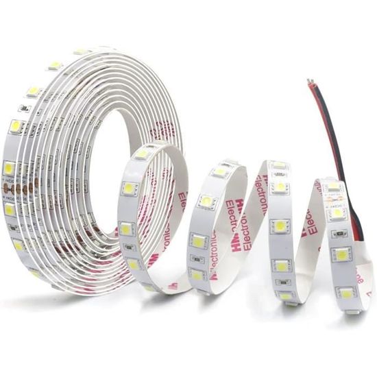 5M Bande Led 24V Ruban Led Blanc Froid 6000K 300Leds Bande Led Sans ...