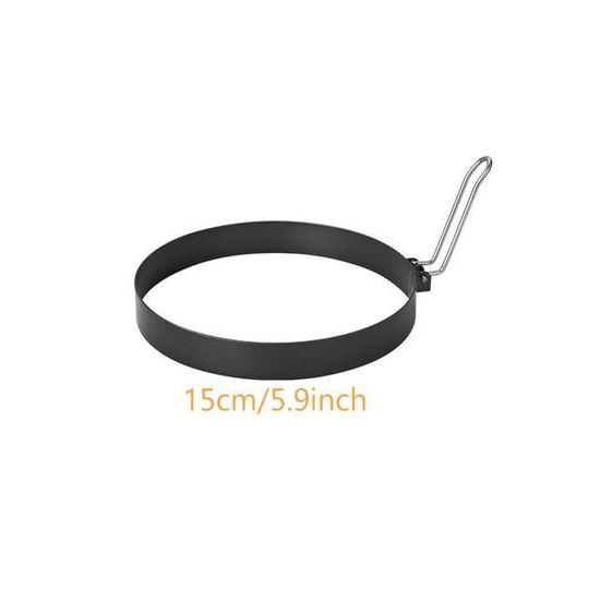 ENTONNOIR,5.9inch Pancake Ring--Moule à crêpes 3-4-6-8 pouces, anneau antiadhésif en forme'œuf ...
