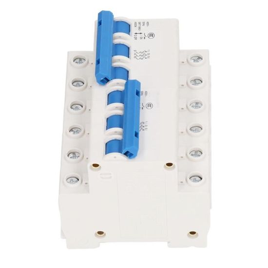 ZJCHAO mini disjoncteur de verrouillage Disjoncteur double puissance, Rail de guidage DIN, Micro ...