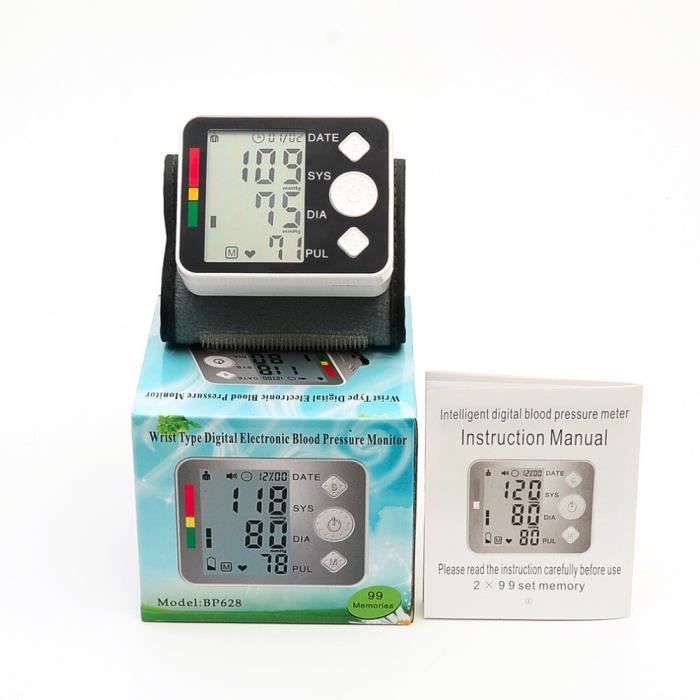BP628 poignet LCD tensiomètre compteur sphygmomanomètre manchette ...
