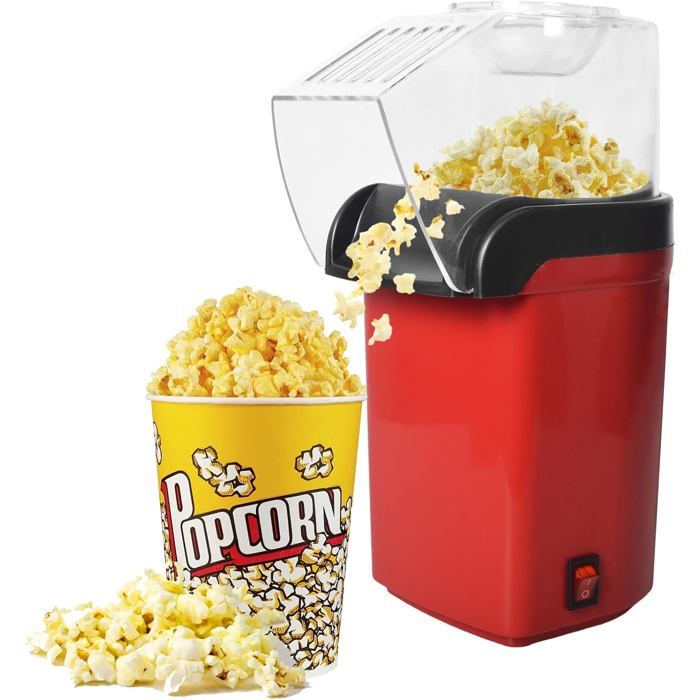 1200W Mini Popcorn Machine for Home, Simple and Healthy, Low Oil ...
