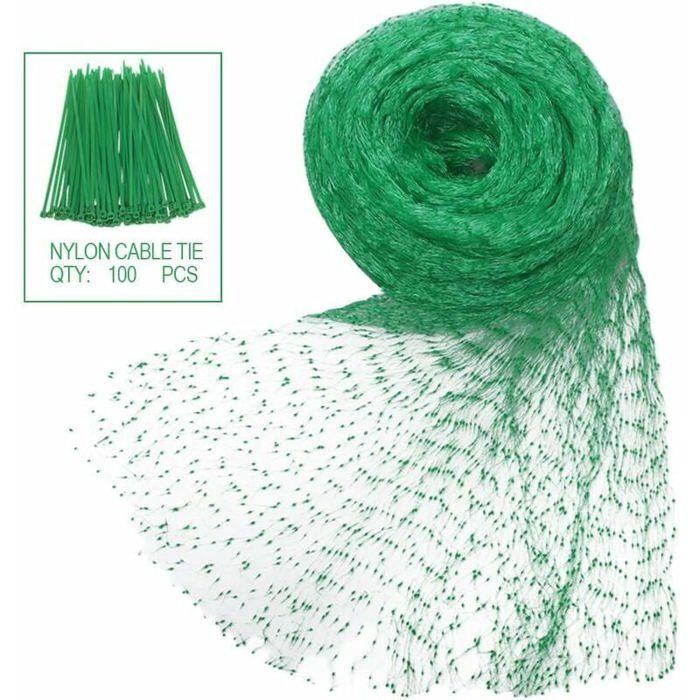 Filet de protection filet anti oiseaux polyéthyène avec 100 câble de ...