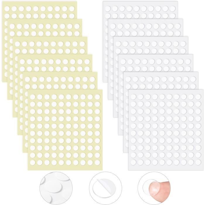 1200 Pièces Point Adhésif Transparent Autocollants De Double Face ...