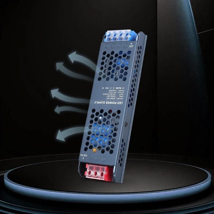 Transformateur 220V 24V, LED Transfo 200W 8,3A Adaptateur Alimentation ...