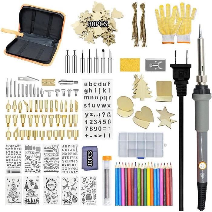 Kit De Pyrogravure sur Bois Fer À Souder, 168PCS 60W Loisirs Créatifs ...