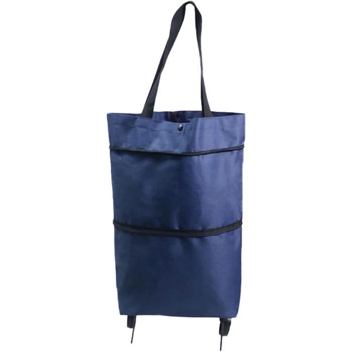 Chariot de Courses Pliable Shopping Sac d'épicerie Trolley, Solide Sac ...