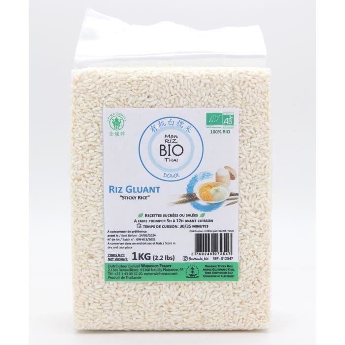 Riz Gluant BIO 1kg - Cdiscount Au quotidien
