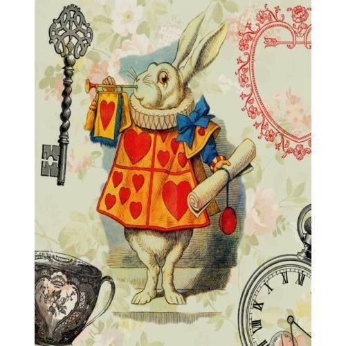 Affiche en toile imprimée de Film d'art Alice-in-Wonderland, décor ...