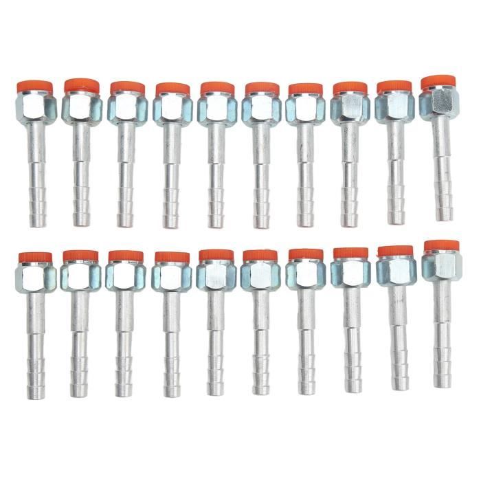Dioche Raccord cannelé pour tuyau réfrigérant 20 PCS Air Conditionné Tuyau Barb Raccord Droit En ...