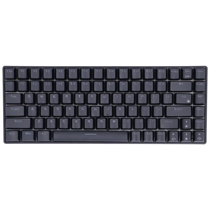 GOTOTOP Clavier LED Clavier de jeu portable 84 touches claviers TYPE‑C ...