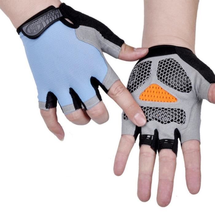 Gants Cyclisme de Vélo Eté Demi Doigt Gant Réfléchissant Gel Bicyclette ...