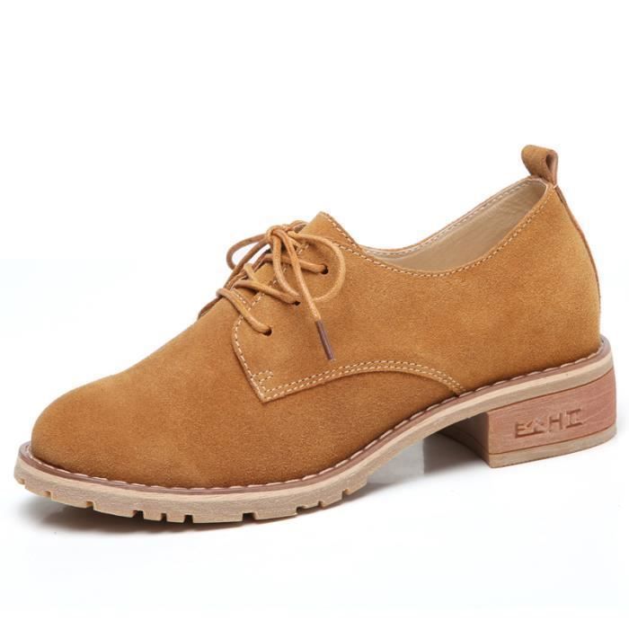 Chaussures Femme Chaussures cuir femme mode chaussures à lacets ...