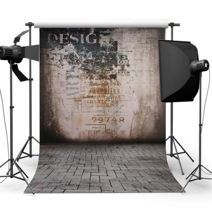 1.5x 2.1m Toile de fond pour studio photo de mur gris Nanomètre ...