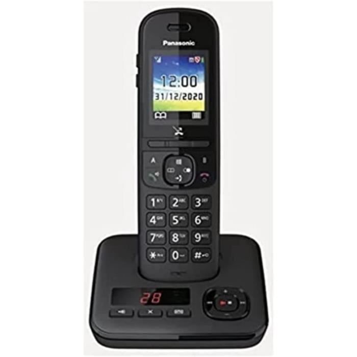 Téléphone Numérique Sans Fil Panasonic KX-TGH720FRB - Répondeur - Noir ...