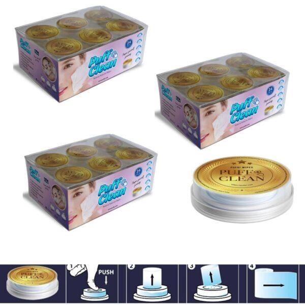 Pufai Puff Clean Lingettes Démaquillantes Individuelles 72 Gélules ...