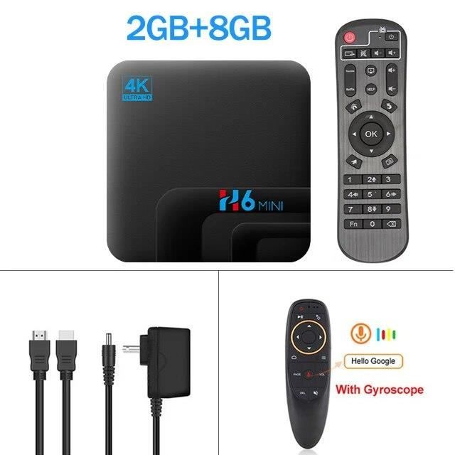 Boîtier Smart TV H6 Mini,Android 10.0,Allwinner H313,16 Go-2 Go,lecteur multimédia décodeur ...