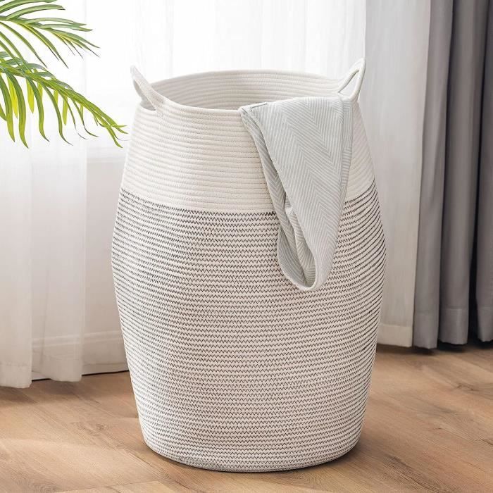 YOUDENOVA Panier à Linge Sale 105L, Panier de Rangement en Coton, Grand ...